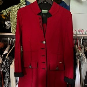 Kurt Geiger | Jackets & Coats | Red Geiger Jacket Size 34 | Poshmark